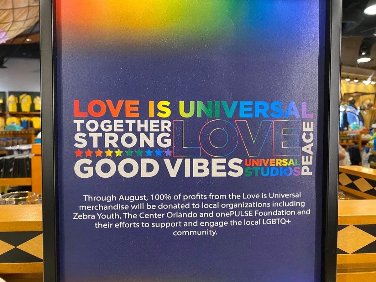 Universal Orlando Donating 100% of Proceeds from "Love is Universal ...