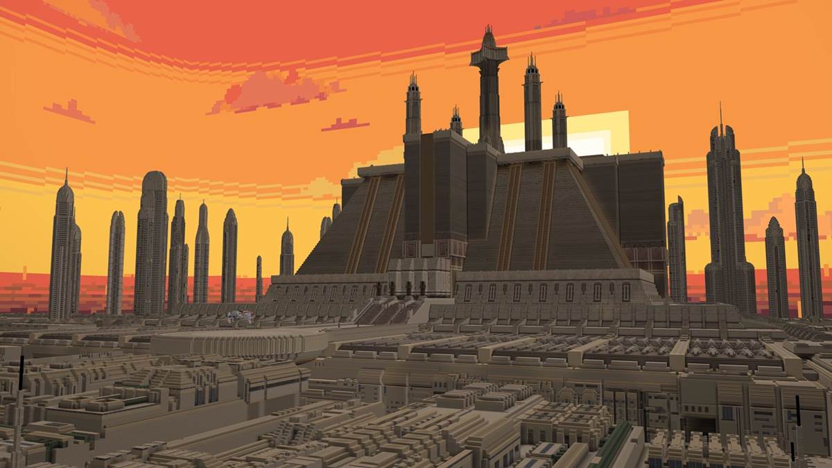 Coruscant Skyline Jedi Temple