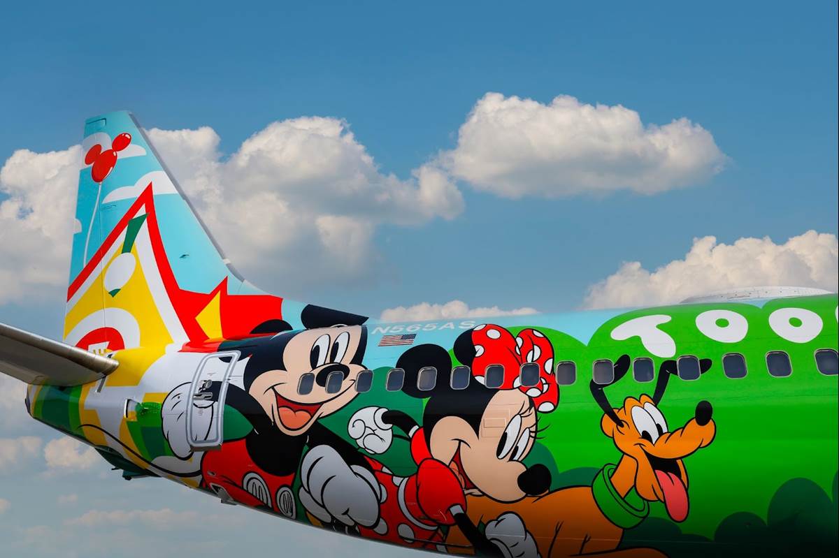 Alaska Airlines Debuts New Mickey's Toontown Themed Livery ...