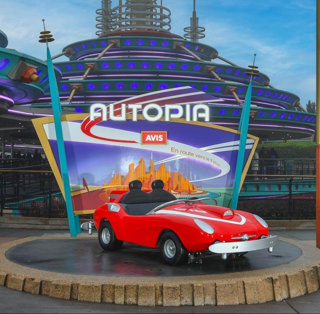 Autopia Reopens at Disneyland Paris with Avis Sponsorship and New Decor - LaughingPlace.com