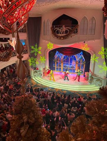 The Disney Wish Grand Hall Looks Festive This Holiday Season ...