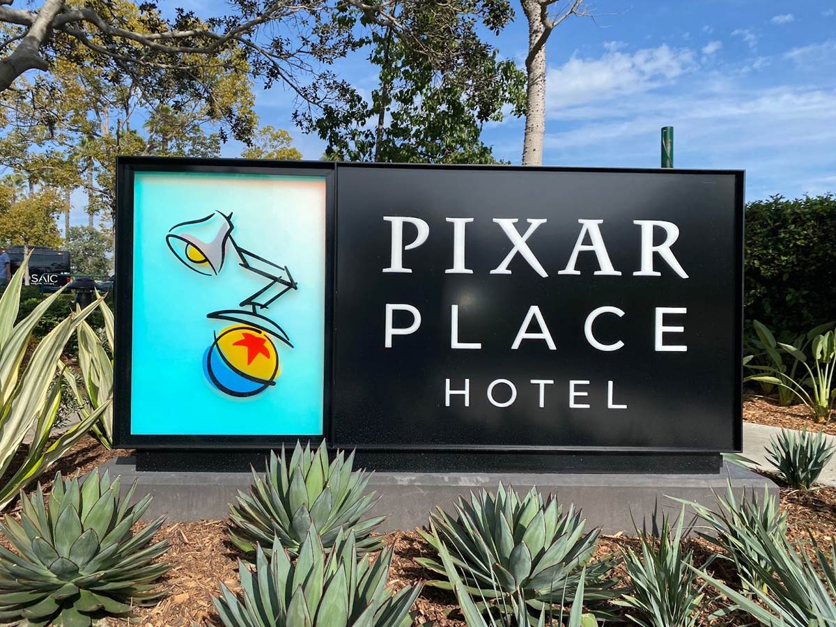 Photos: Pixar Place Hotel Signage Installed Outside the Reimagined ...