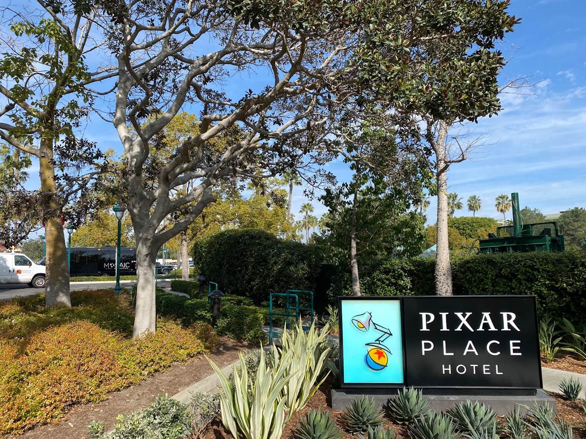 Photos: Pixar Place Hotel Signage Installed Outside the Reimagined ...
