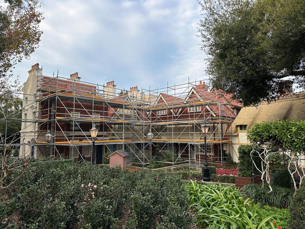 Photos: Refurbishment Taking Place at EPCOT’s United Kingdom Pavilion ...