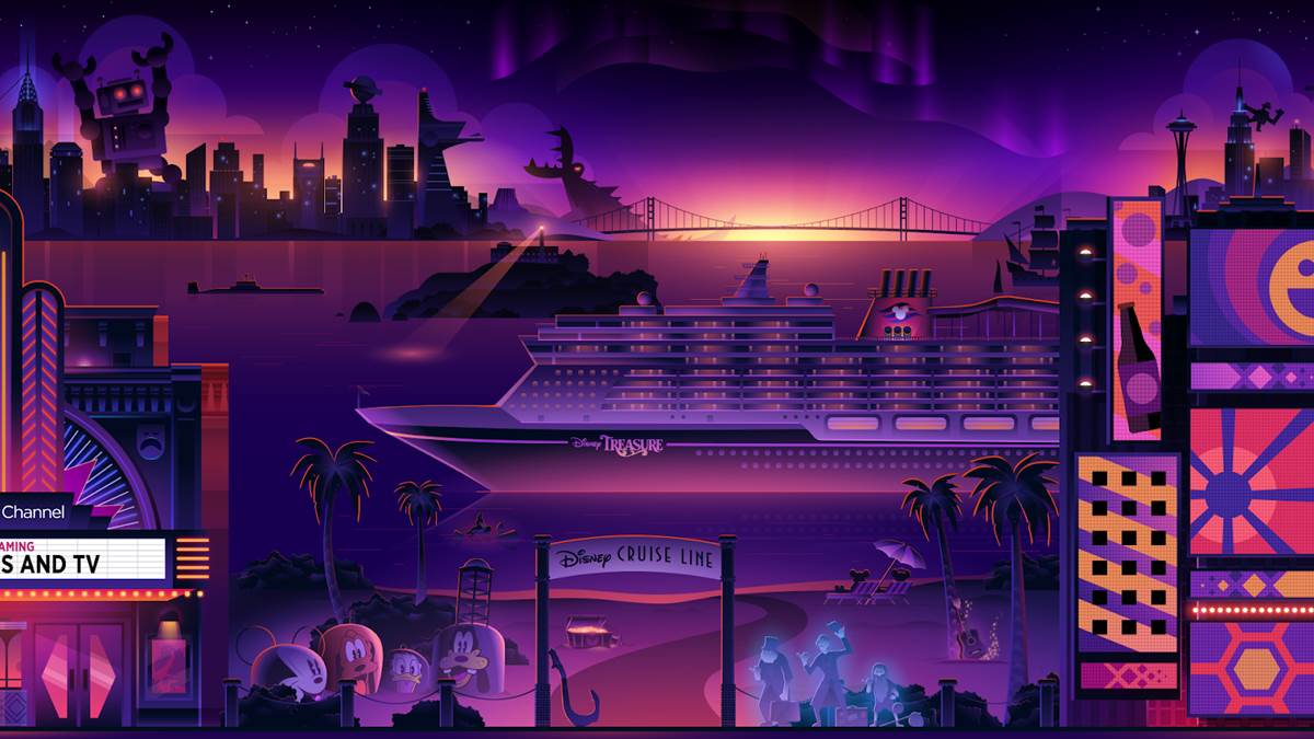The Disney Treasure Joins the Roku City Skyline - LaughingPlace.com