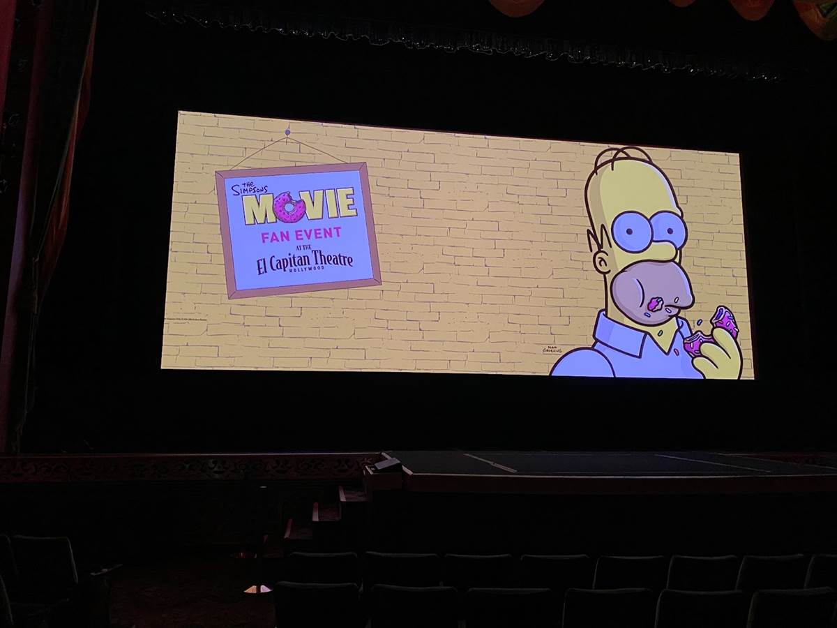 Video / Photos: "The Simpsons Movie" Fan Event at El Capitan Theatre ...