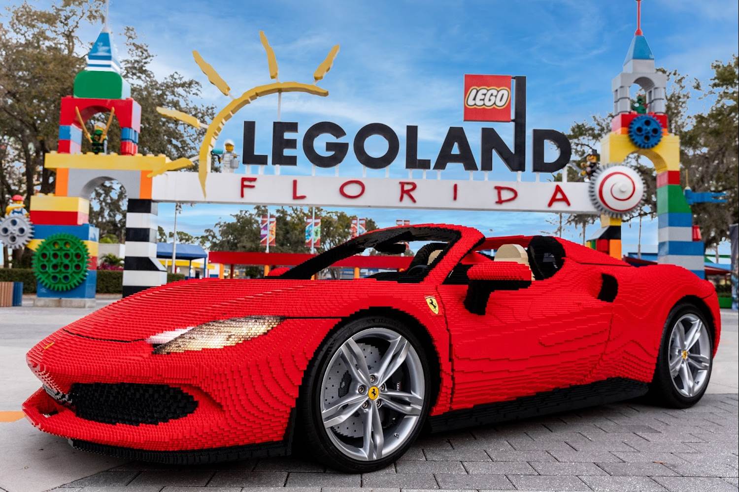 Life-Size LEGO Ferrari 296 GTS Arrives at LEGOLAND Florida Resort ...