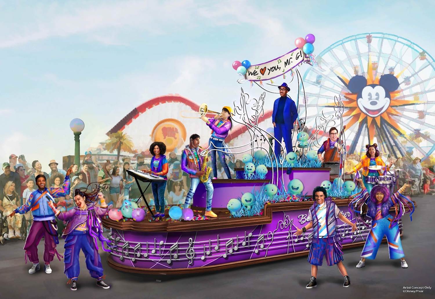 New Concept Art Reveals “Soul” and “Luca” Floats for New Pixar Fest ...