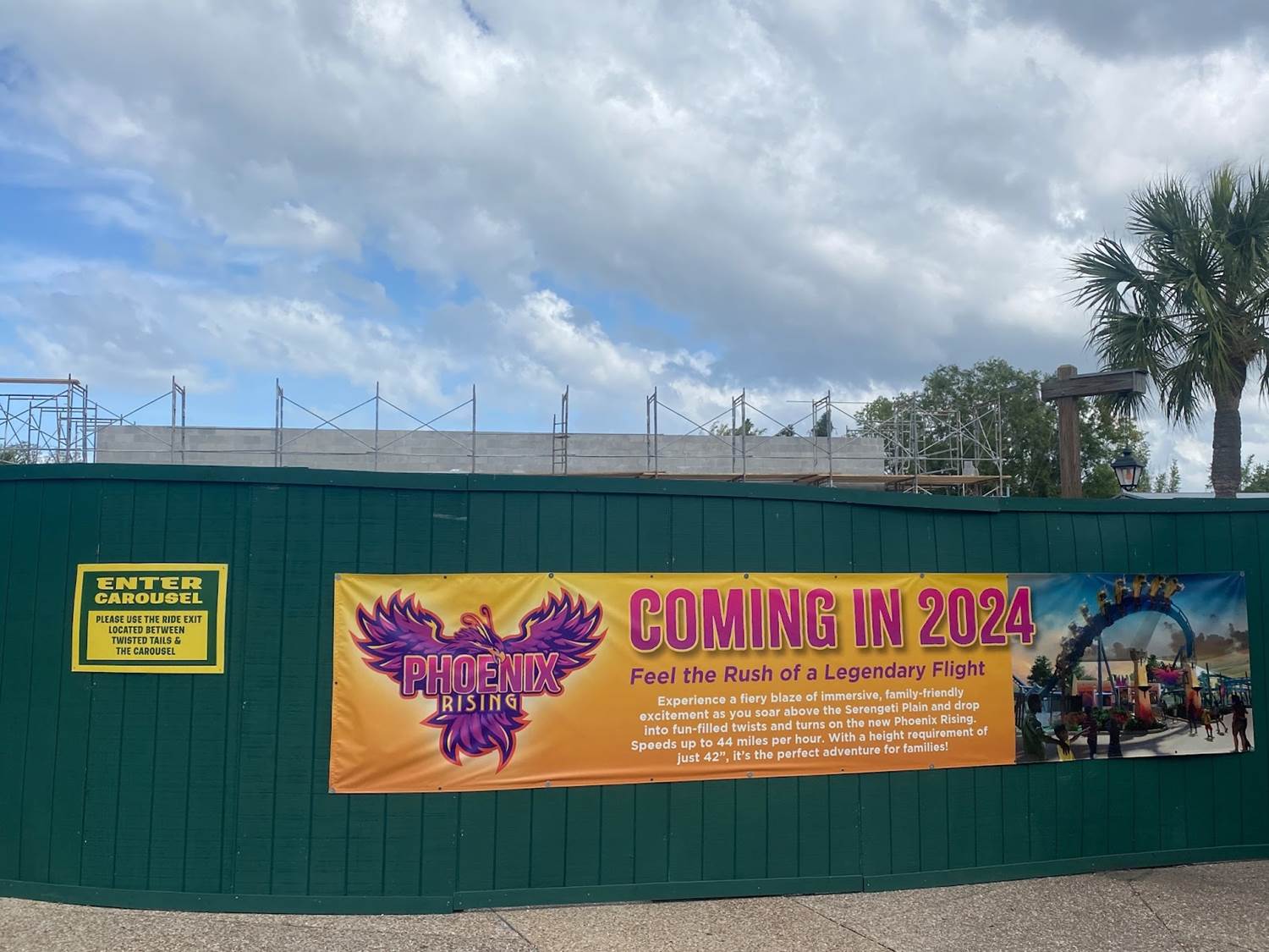 Photos: Lift Hill Installation Begins on Phoenix Rising Coaster Coming ...