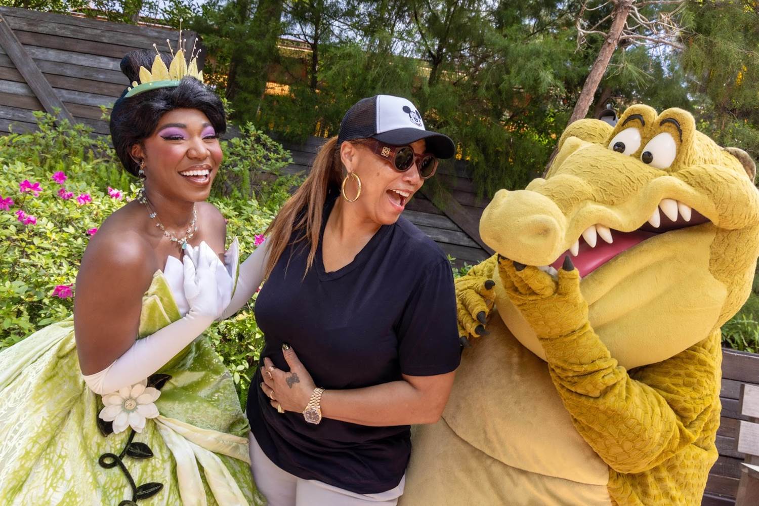 Queen Latifah Dances and Laughs with Princess Tiana and Louis at the ...