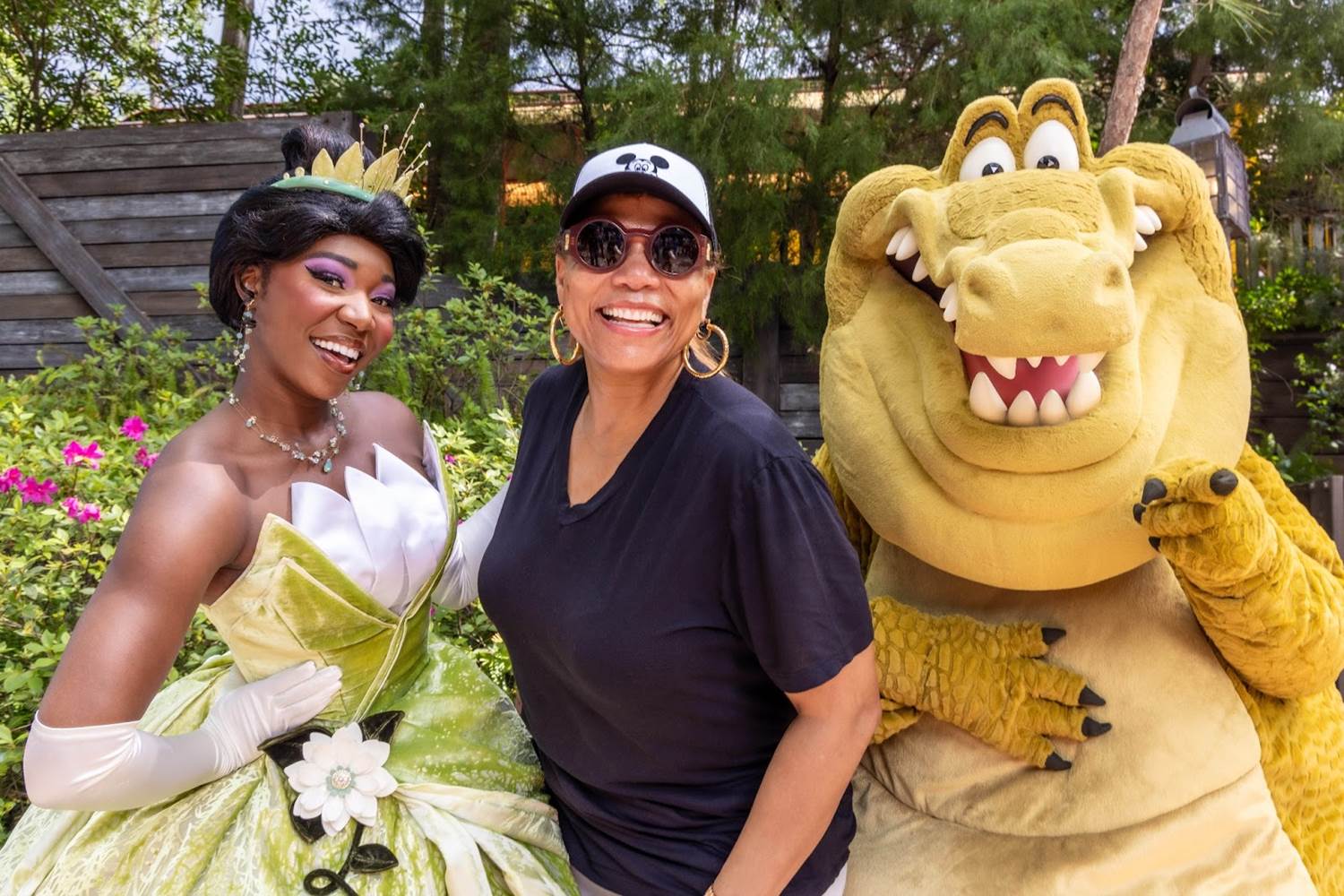Queen Latifah Dances and Laughs with Princess Tiana and Louis at the ...