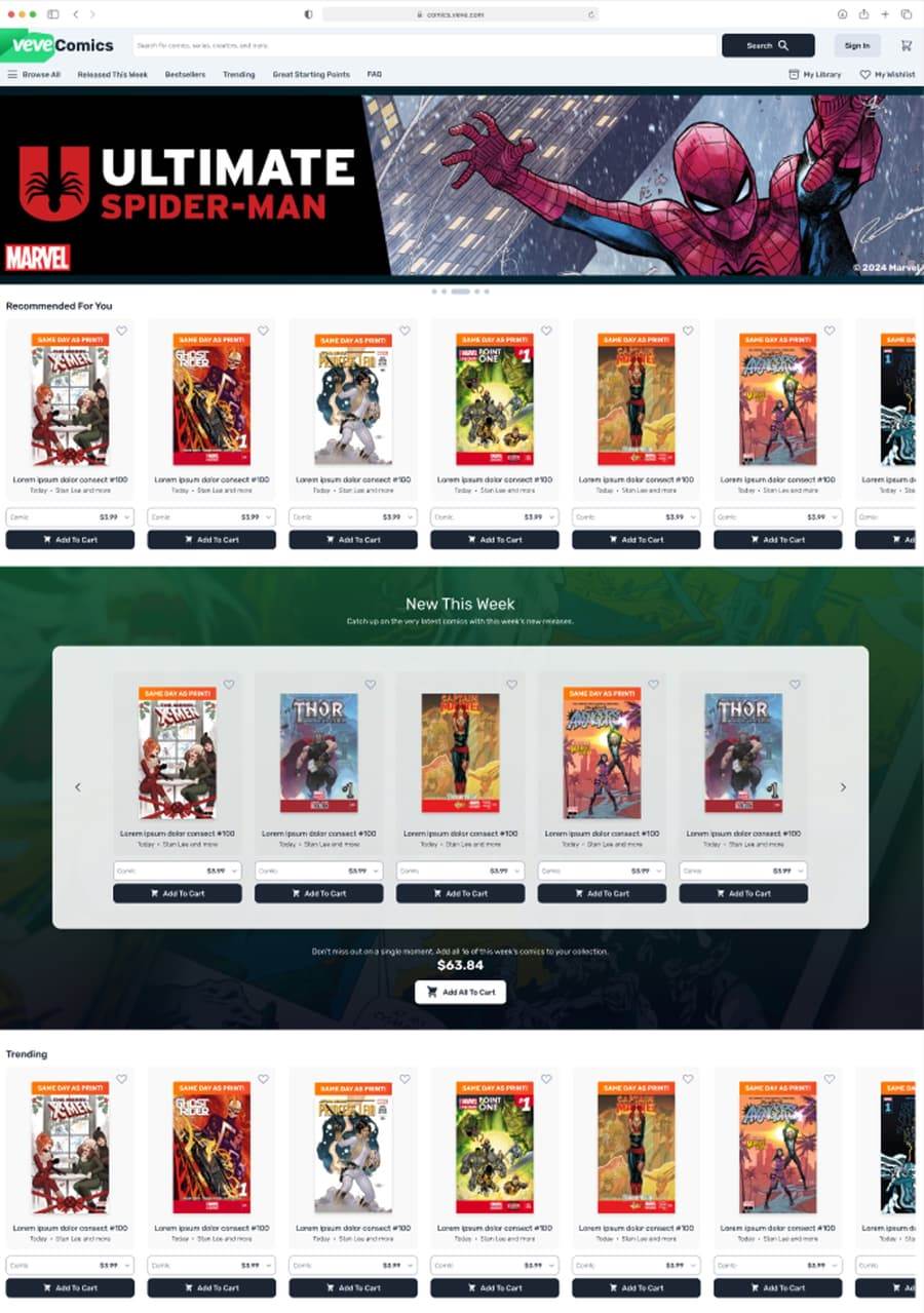 VeVe Launches Digital Comics Platform with More Than 300 Marvel Titles ...