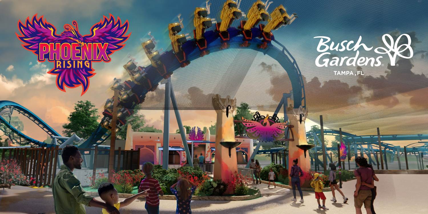 Busch Gardens Tampa Bay Shares Animated POV of New Phoenix Rising ...