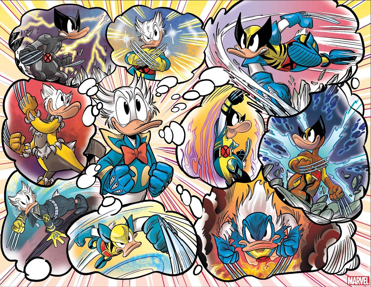 Donald Duck Becomes Wolverine in New Disney/Marvel Cross-Over Series ...