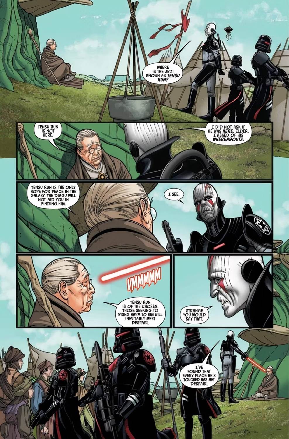 Comic Review - The Grand Inquisitor Hunts Jedi Knight Tensu Run After Order 66 in "Star Wars ...