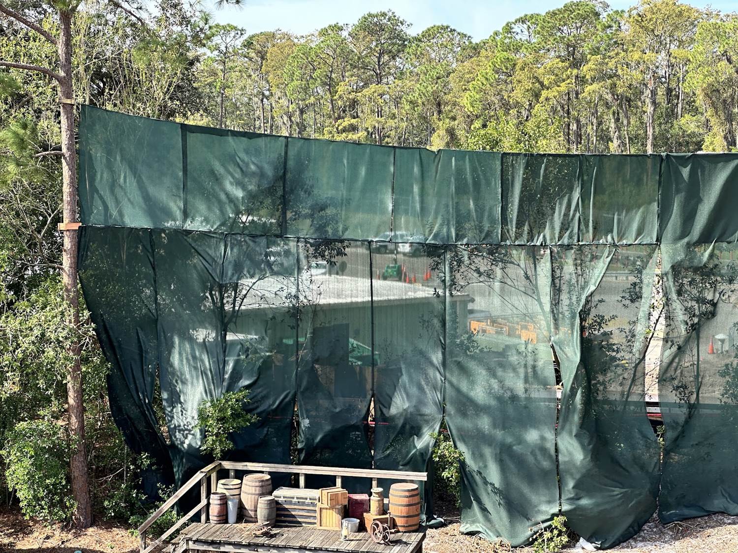 Photos: Massive Construction Scrim Appears Behind Big Thunder Mountain ...