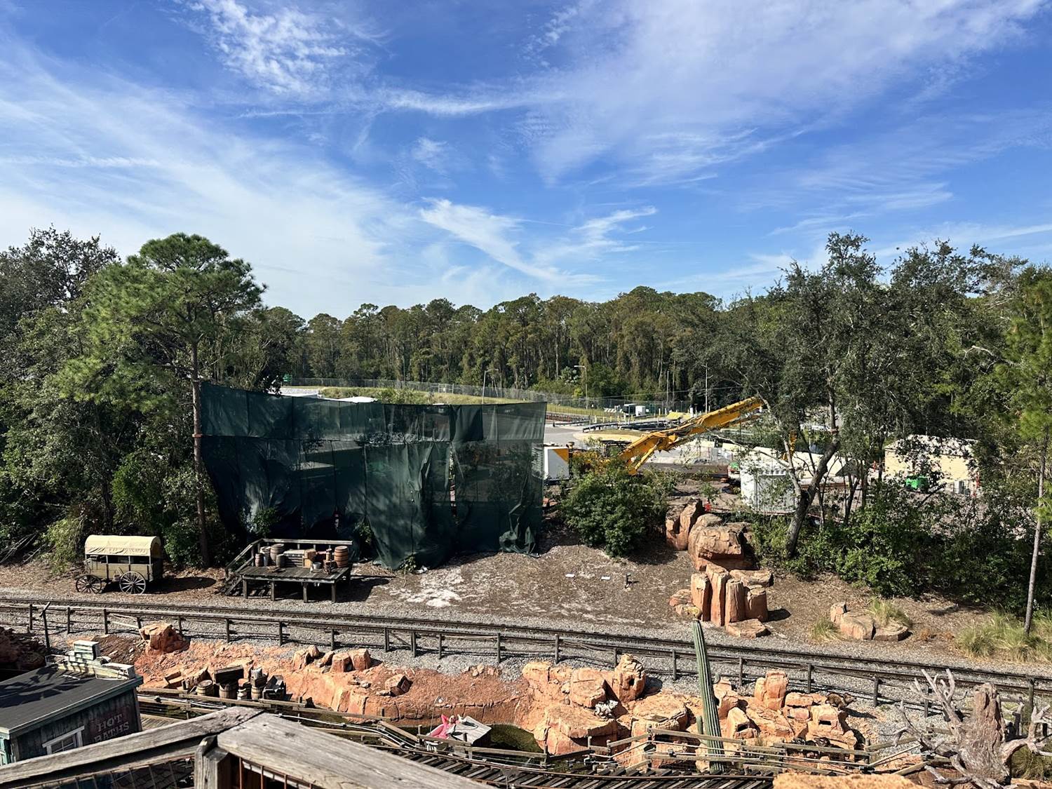 Photos: Massive Construction Scrim Appears Behind Big Thunder Mountain ...