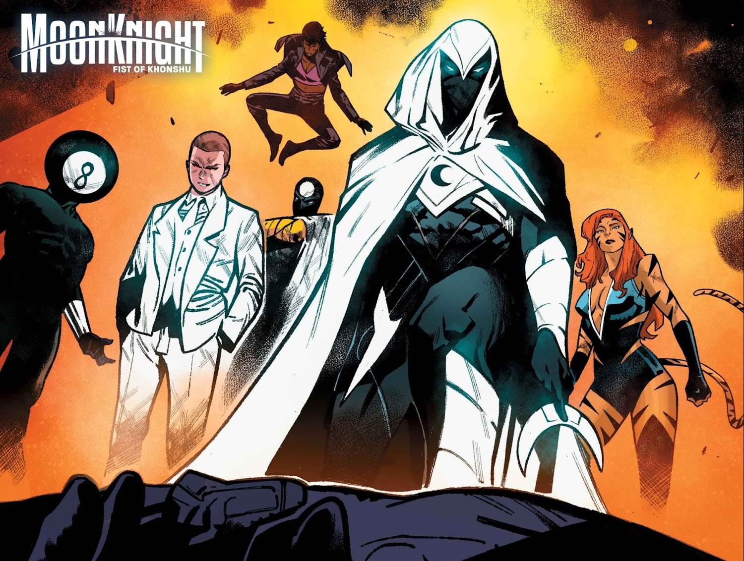 Moon Knight and Midnight Mission Run from the Law in "Moon Knight: Fist of Khonshu #3" Later ...