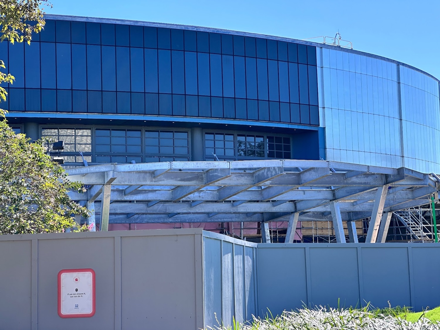 Photos: New Entrance Canopy Begins to Rise Outside Test Track at EPCOT ...