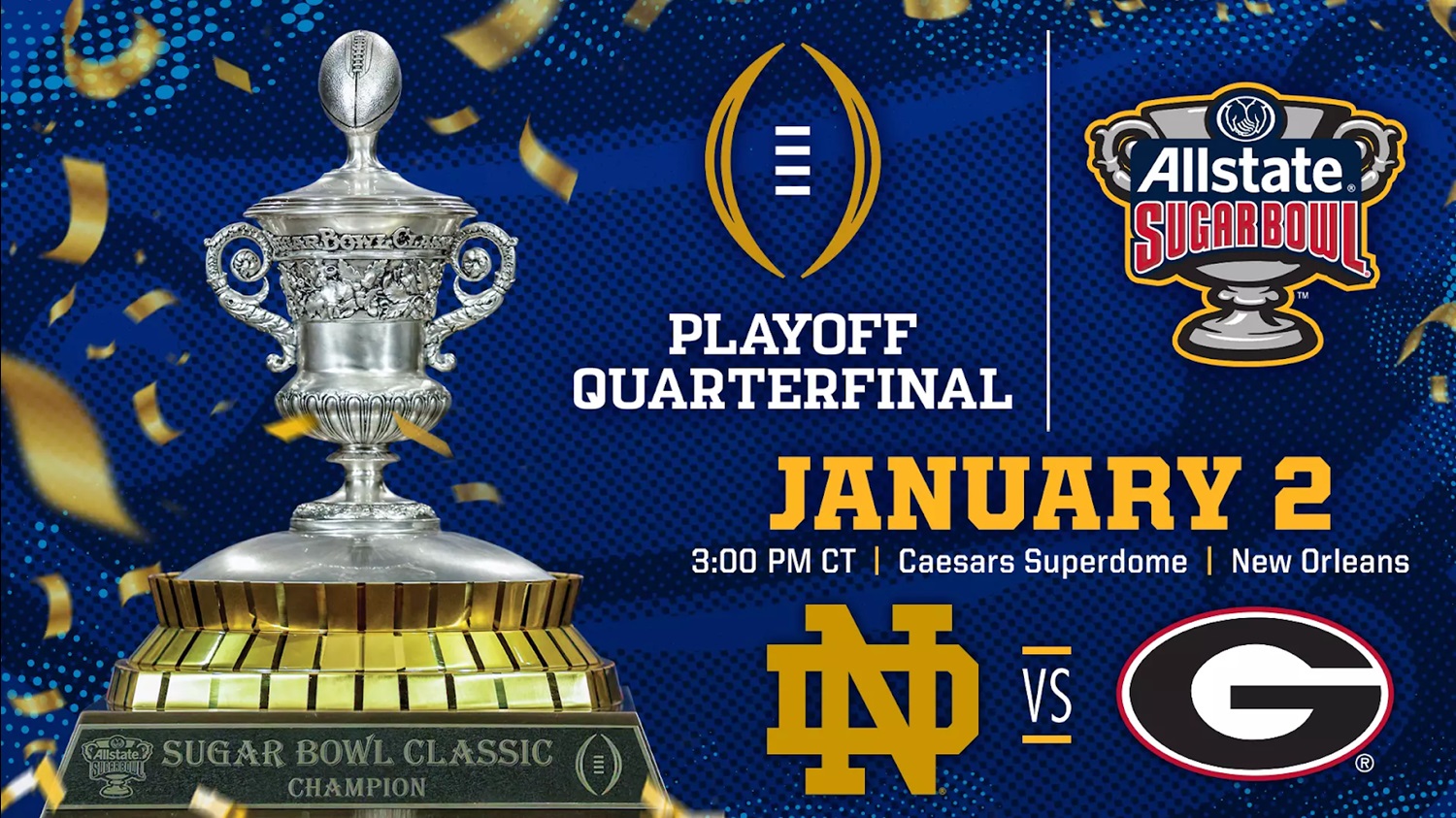 College Football Playoff at Allstate Sugar Bowl Delayed Due to Events ...