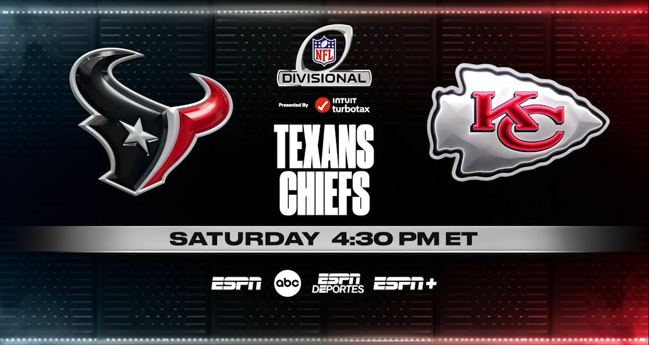 ESPN to Begin NFL’s Divisional Round with Texans-Chiefs - LaughingPlace.com