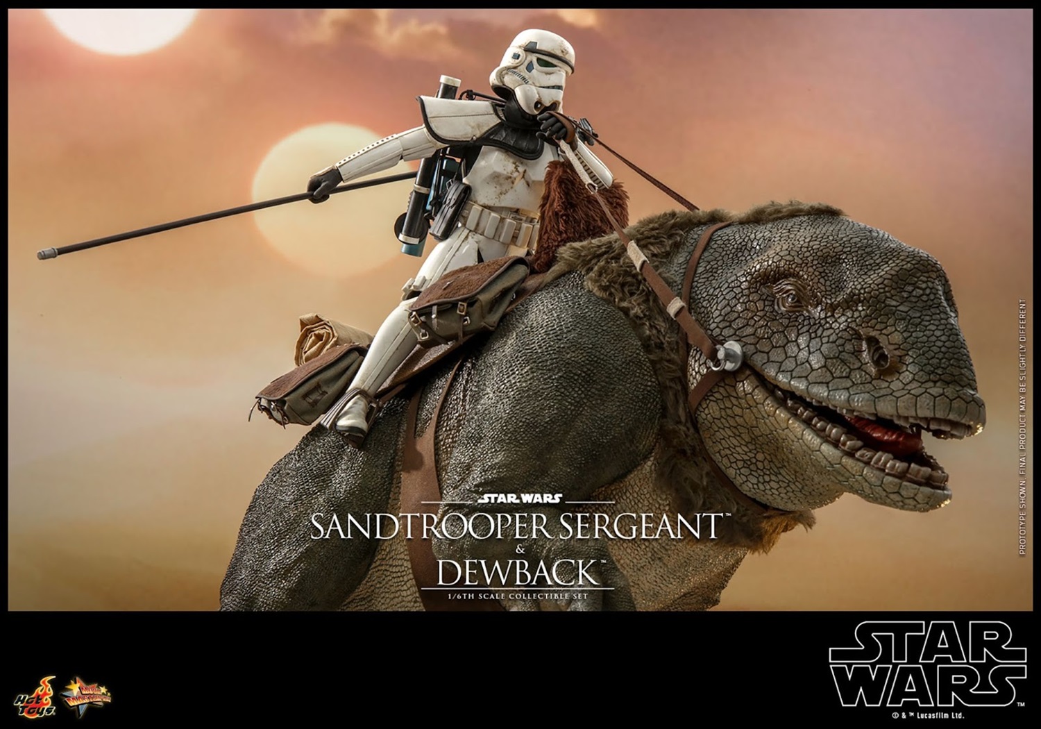 Hot Toys Star Wars Sandtrooper Sergeant & Dewback Set Unboxing Video ...