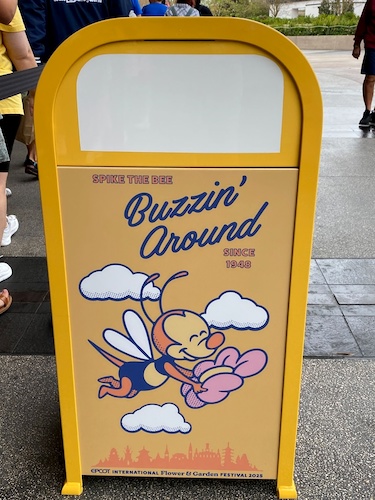 Photos: Orange Bird and Spike the Bee Trash Cans On Display for the ...